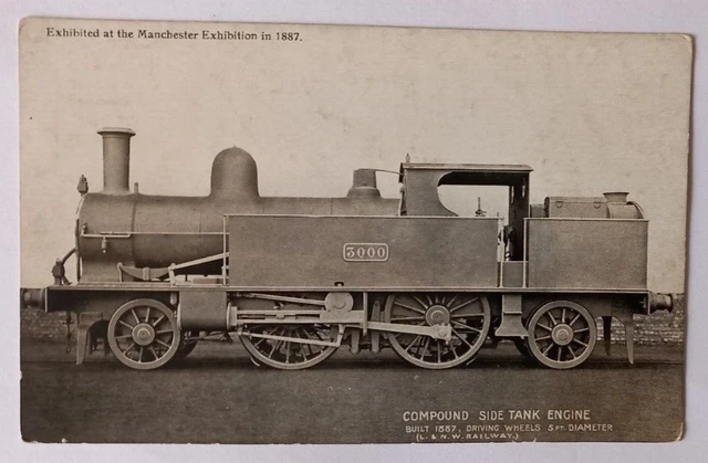 LONDON & NORTH Western Railway Compound Side Tank Steam Engine Postcard ...
