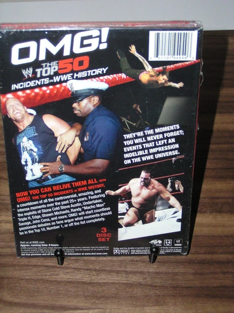 WWE OMG! THE Top 50 Incidents In History DVD 3 Disc Wrestling Lot WWF ...