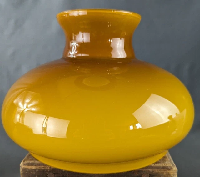 Vintage Cased Oil Lamp Amber Butterscotch Glass Shade 7w Fitter X 5 34h £4501 Picclick Uk