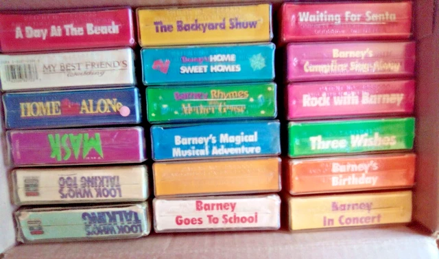 HUGE BARNEY VHS Lot of 18 Tapes (Songs Round We Go School Numbers ...