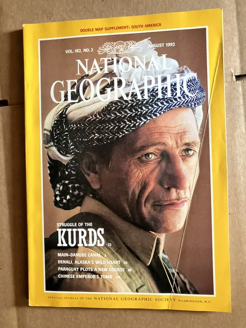 NATIONAL GEOGRAPHIC MAGAZINE August 1992 W/Map, Kurds, Main Danube ...