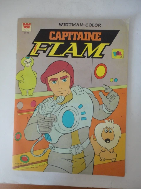 LIVRE DE COLORIAGE Capitaine Flam TF1 Toei animation Whitman color EUR ...