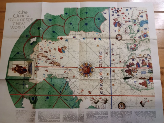 MAP (OLDEST MAP Of The Known World) 1950's-60's Print 23.5" x 18.5" $17 ...