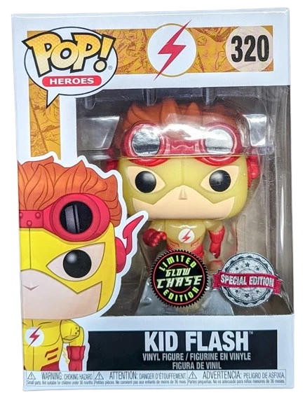YOUNG JUSTICE KID Flash Glow Chase Exclusive Pop! Vinyl Figure #320 EUR ...