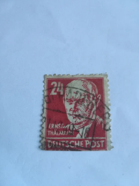 BRIEFMARKE, DEUTSCHE POST, DDR, 24 pfennig, Ernst Thälmann, 1952, gestempelt EUR 2,20 - PicClick DE