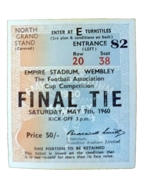 1960 FA CUP Final Blackburn Rovers v Wolverhampton Wanderers 7th May ...