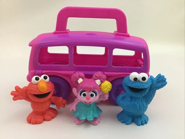 SESAME STREET ABBY Cadabby On The Go Pink School Bus Figures Cookie ...