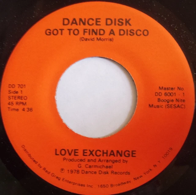 LOVE EXCHANGE ~ DISCO HYMNE auf DANCE DICK ~ NM 45 12" HÖREN SIE ES ...