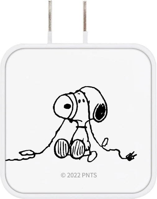 ADAPTATEUR SECTEUR GOURMANDIES Peanuts Snoopy USB/USBType-C Snoopy ...