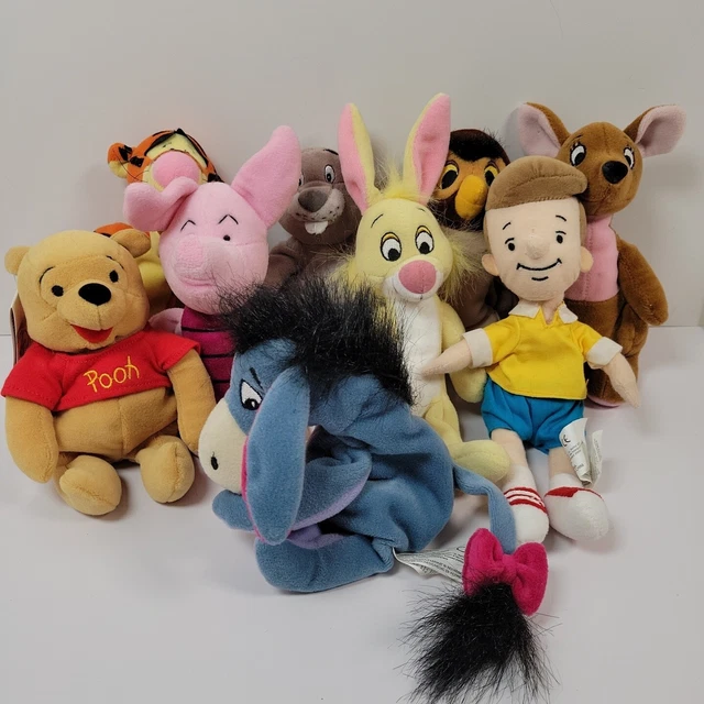SET OF 9 Disney Store Mini Bean Bag Plush 8" Winnie the Pooh Characters ...