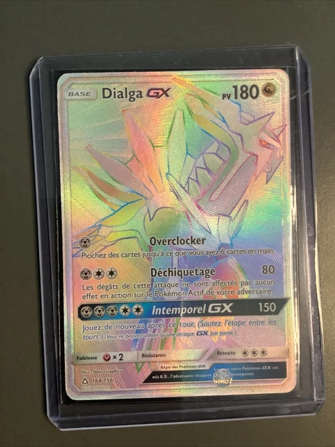 CARTE POKEMON SECRÈTE rare Rainbow Ultra Prisme Dialga GX 164/156 Neuf ...