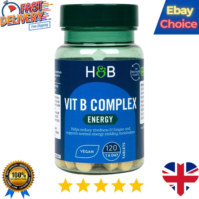 VITAMIN B COMPLEX Energy 120 Tablets Holland & Barrett £12.00 - PicClick UK