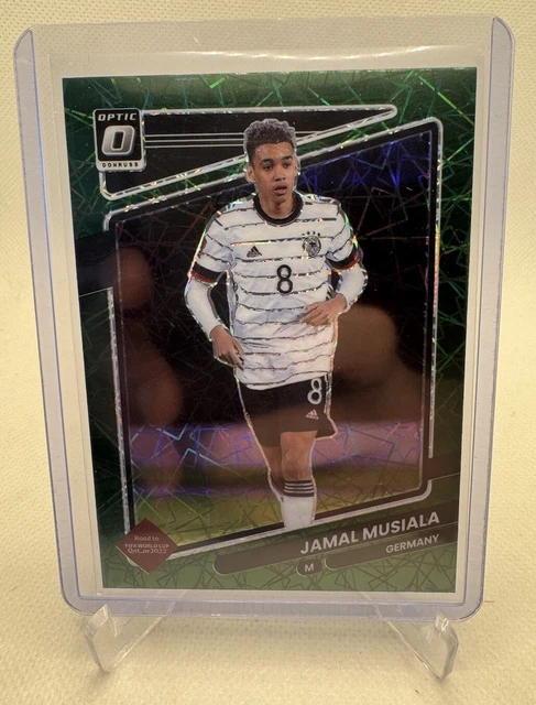 2021-22 DONRUSS WC Road to Qatar Jamal Musiala Green Velocy Optic ...