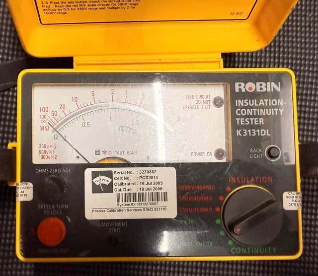 ROBIN INSULATION & Continuity Tester, model K3131DL £31.90 - PicClick UK