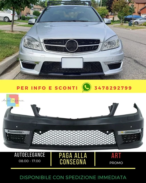 PARE-CHOCS POUR MERCEDES CLASSE C W204 S204 C204 07-15 Facelift C63 ...