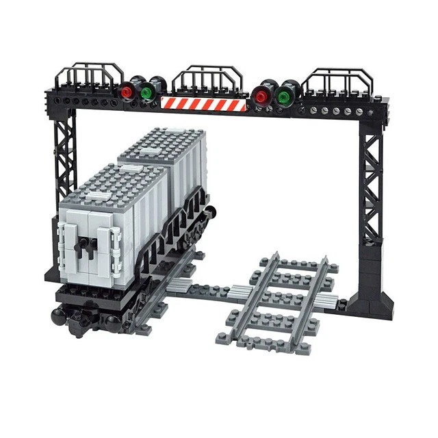 CITY RAILWAY TRAIN Traffic Light Sign for Lego Kit Building Blocks ...