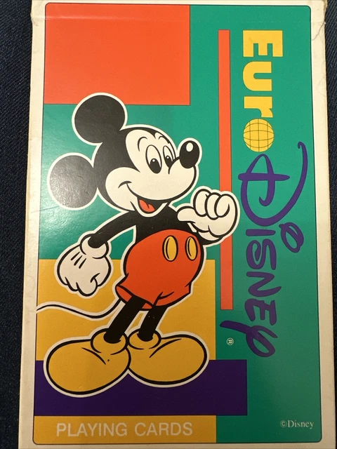 VINTAGE WALT DISNEY euro Disney playing cards JUMBO Size Excellent Rare ...