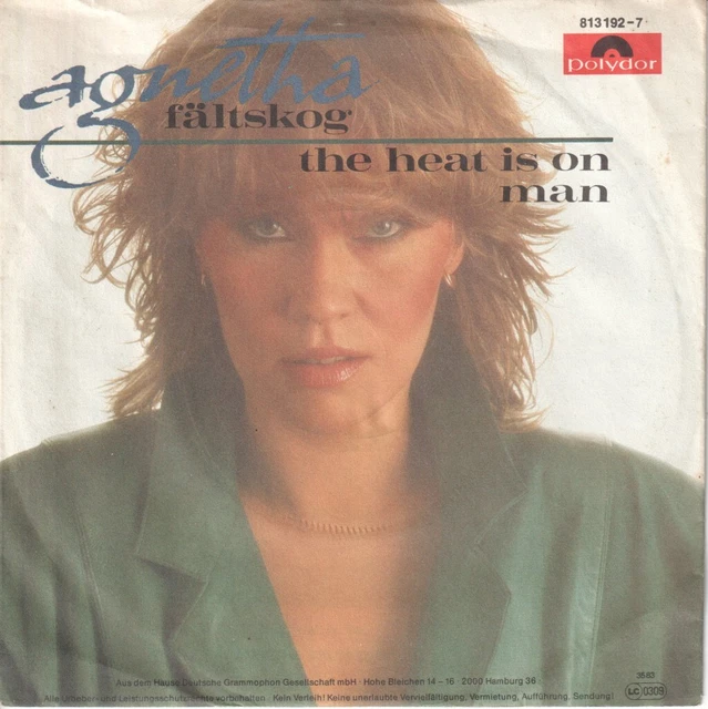 AGNETHA FÄLTSKOG HEAT Is On / Man 7" vinyl Germany Polydor 1983 7" in ...