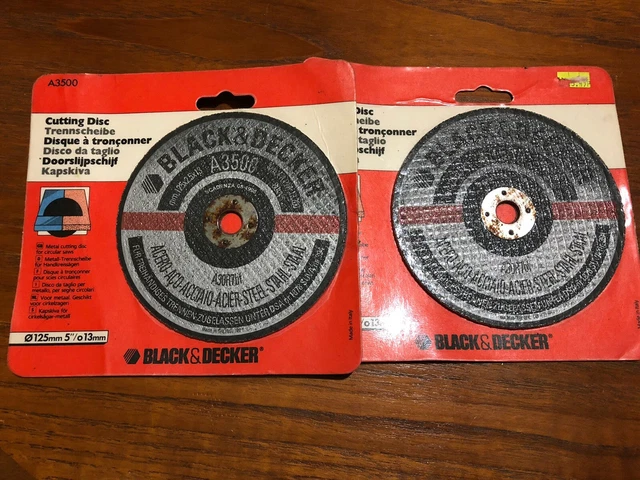 CUTTING DISCS STEEL Black & Decker 125mm (5”/ o 13mm) x 2 NOS £8.00 ...