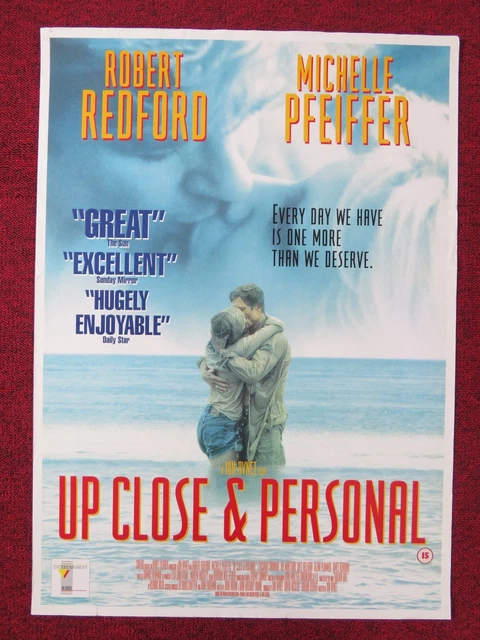 UP CLOSE AND Personal Vhs Poster Rolled Robert Redford Michelle ...