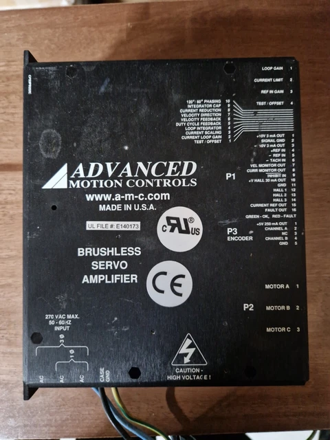 ADVANCED MOTION CONTROLS B12A6F Brushless PWM Servo Amplifier B12A6 £94.32 - PicClick UK