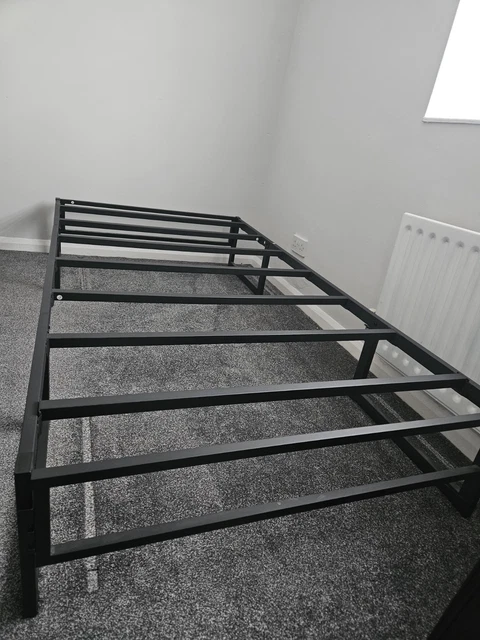 BLACK METAL SINGLE Bed Frame Easy Assembly. £15.08 - PicClick UK