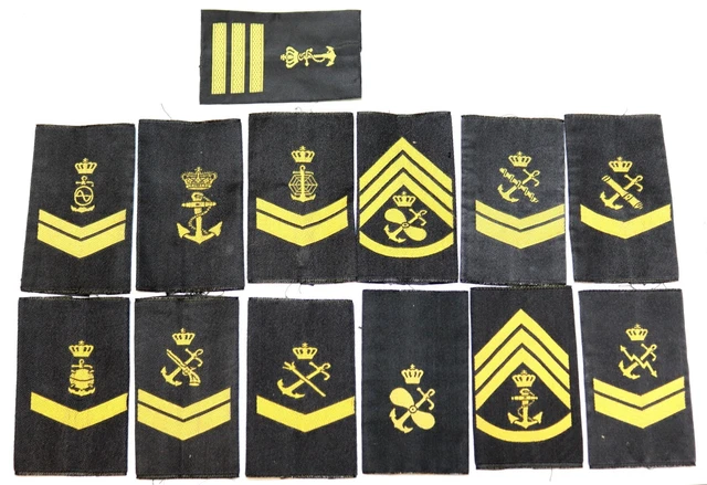 ROYAL NETHERLANDS NAVY Slip-on Rank Insignia epaulettes, Qty 13 $20.00 ...