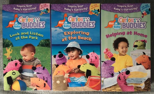 NICK JR BABY CURIOUS BUDDIES VHS Lot Exploring Beach, Helping at Home ...