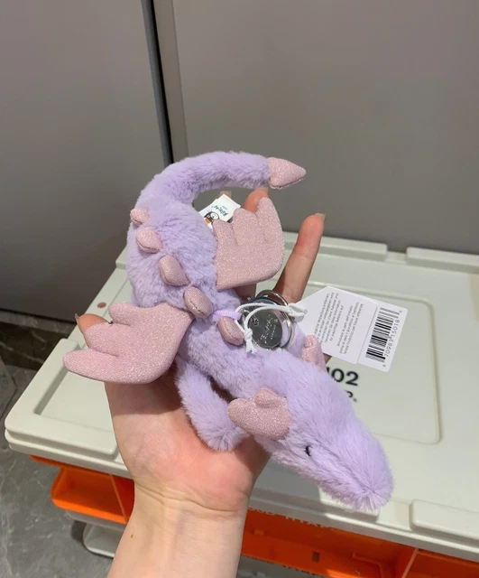 JELLYCAT PURPLE DRAGON Bag Charm Cute Keychain New with Tags with Dust ...