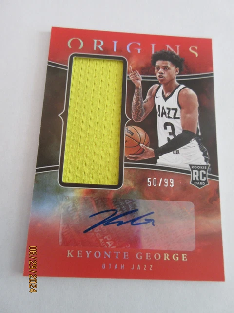 2023-24 MAGLIA ROOKIE Origins Rossa Rpa Auto Keyonte George Rc #50/99 ...
