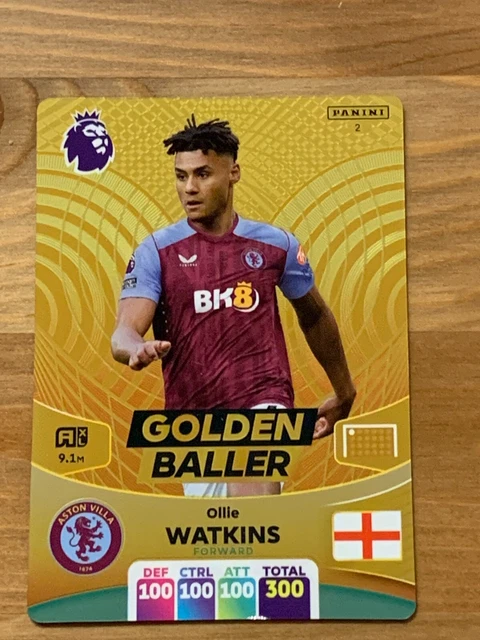 PANINI ADRENALYN XL Premier League 2024 Ollie Watkins Golden Baller ...
