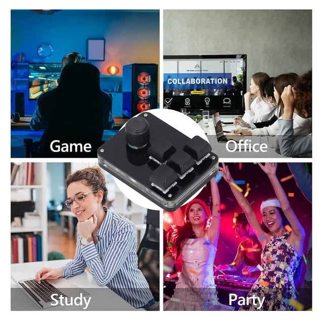 MINI CLAVIER USB Macro Programmable Clavier Mécanique à 4 Touches Et 1 ...