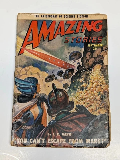 AMAZING STORIES SEPTEMBER 1950 Vintage Science Fiction Pulp Magazine £ ...
