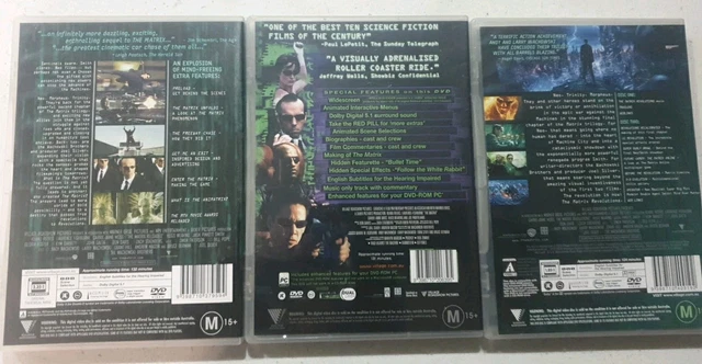 THE MATRIX , Matrix Reloaded & Matrix Revolutions DVD Collection $17.99 ...