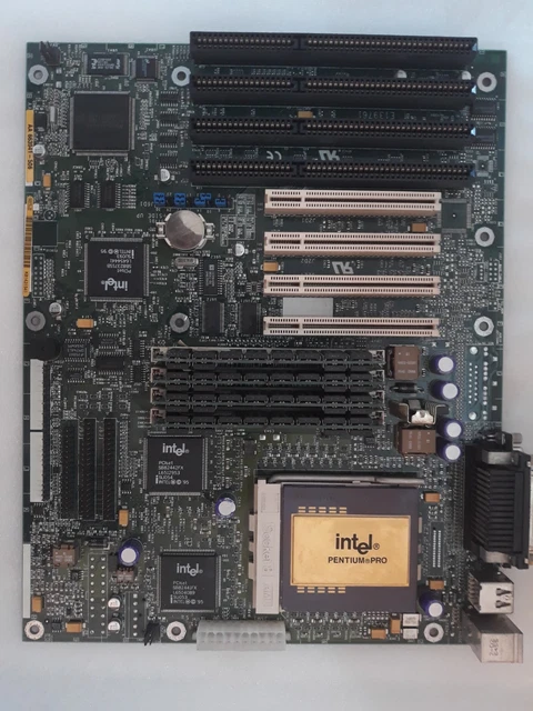 INTEL AA 663941-506 Socket 8 Motherboard w/ Pentium Pro CPU + RAM ...