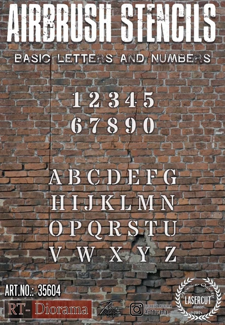 PLANTILLA: LETTERS Y Números 1 Letras Y Números De 1 1 :3 5 Plástico ...