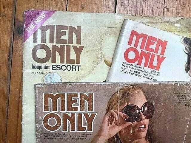 3 COPIES 1970'S vintage MEN ONLY Magazines Vol 36 N3 - Vol 41 No 4 ...