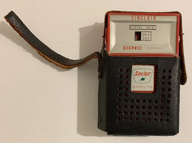 1960S SINCLAIR DINO Supreme Gasoline Advertising Transistor Radio Red W ...