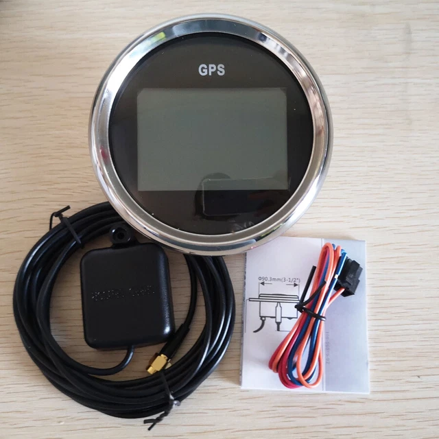 85MM BLACK MPH Knots KM/H GPS Speedometer Odometer Trip Cog for Car ...