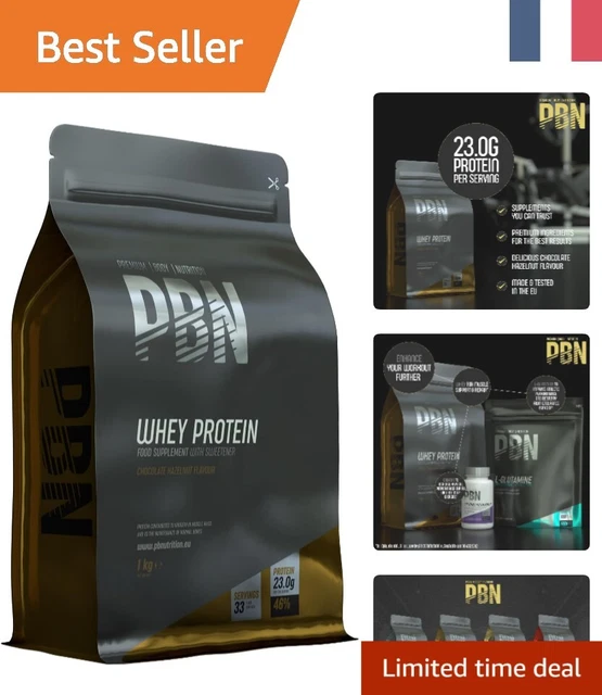 PBN - PROTÉINE en Poudre de Lactosérum 1kg - Saveur Chocolat Noisette ...