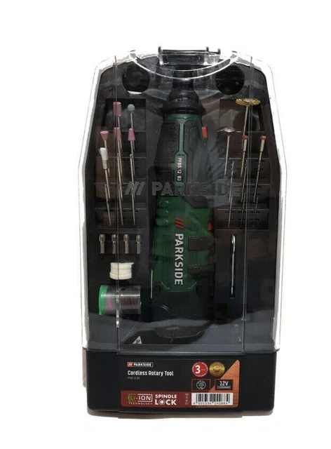 PARKSIDE 12V CORDLESS Multi Rotary Tool Set + 50 Pcs Accessories Kit ...