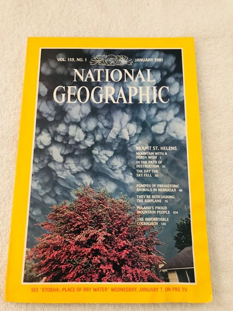 NATIONAL GEOGRAPHIC JANUARY 1981 Mt St Helens Ancient Ashfall Poland ...