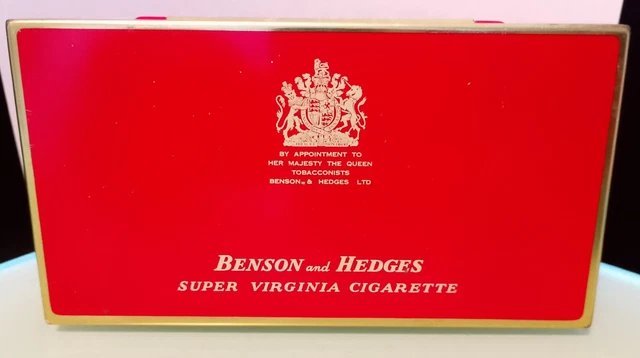 BENSON & HEDGES Super Virginia Cigarette Red And Gold Tin circa 1970s £ ...