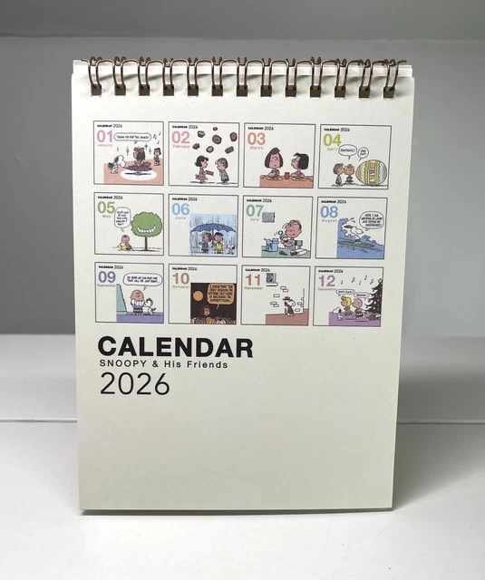 2026 SNOOPY & Friends Desktop Calendar Month A Page 12x17cm New £3.26 ...