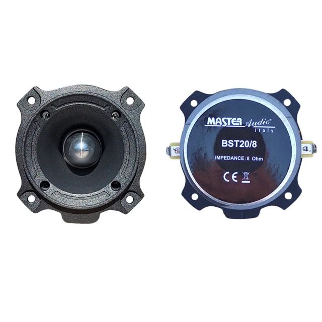 2 MASTER AUDIO BST20/8 bullet tweeter 8cm diameter sensitivity 105db ...