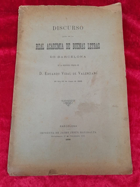 PR-2871. DIALOGUES REAL Académie Bon Letras. Edward Vidal De Valenciano ...