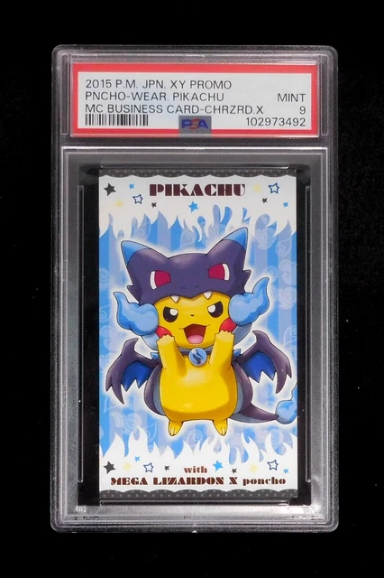 PSA 9 CARTE Pokemon Poncho Pikachu M Charizard X Japonais Business XY Promo 2015 EUR 165,42 ...
