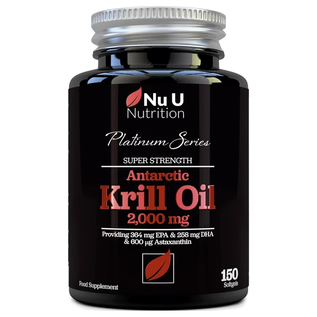 ANTARCTIC KRILL OIL Super Strength 2000mg 150 Softgels Capsules with ...