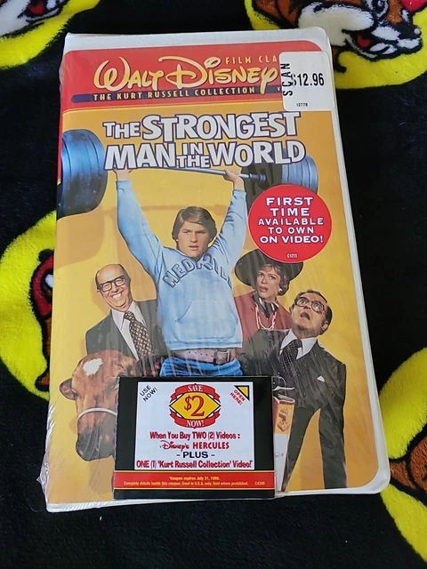 THE STRONGEST MAN In The World VHS Movie Used Clamshell Kurt Russell ...