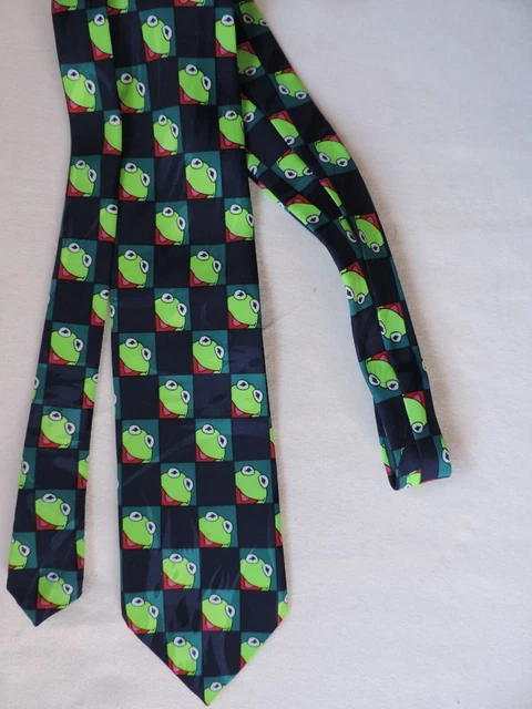 JIM HENSON'S MUPPETS Tie Kermit the Frog 1994 Men's Polyester Novelty ...